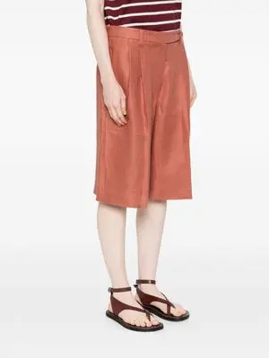 Brunello Cucinelli Pleated Linen Shorts - Multicolor