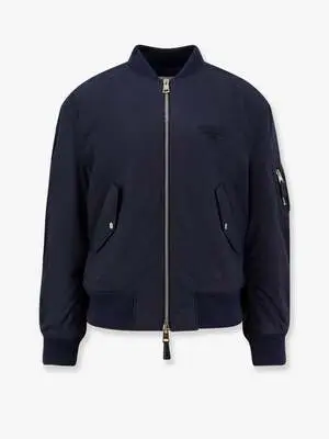 Givenchy Cotton Blend Bomber Jacket - Blue