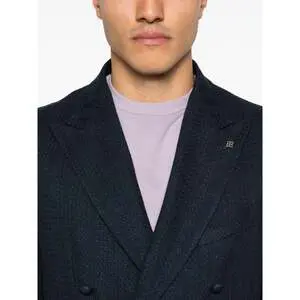 Tagliatore Double Breasted Peak Lapel Blazer
