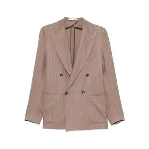 Tagliatore TAGLIATORE Double-Breasted Blazer Brown