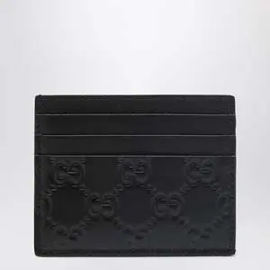 Gucci Gg Emblem Card Holder - Black