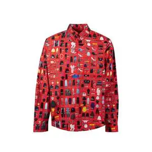 Balenciaga Printed Shirt - Red