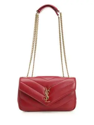 Saint Laurent SAINT LAURENT Small Loulou Bag Red
