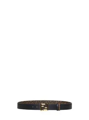 Fendi Reversible Belt With Ff Buckle - Multicolor