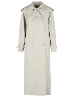 Max Mara Double-breasted Linen Duster - Cream