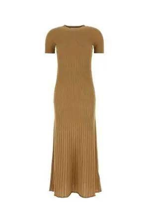Max Mara Camel Silk Blend Europa Dress - Brown
