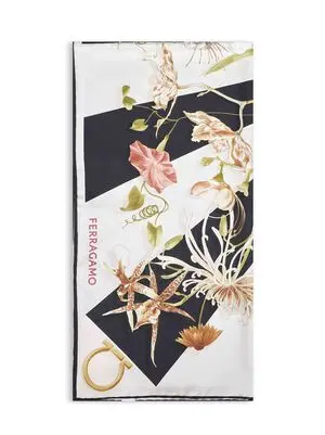 FERRAGAMO Gaia Print Silk Scarf - Multicolor