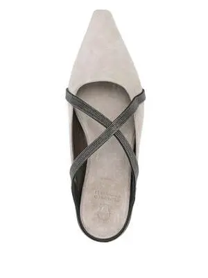 Brunello Cucinelli Flat Square Pointed Ballet Flats