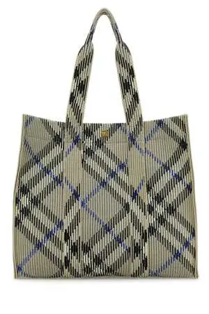 Burberry Ll Md Knit Tote Ch4 - Multicolor