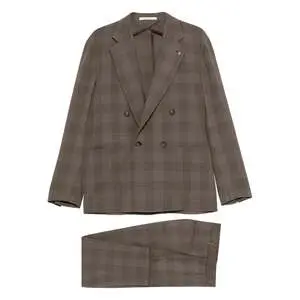 Tagliatore Suits Double Breasted Suits - Brown