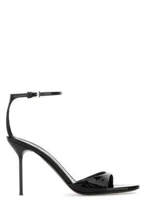Paris Texas Leather Lidia Sandals - Black