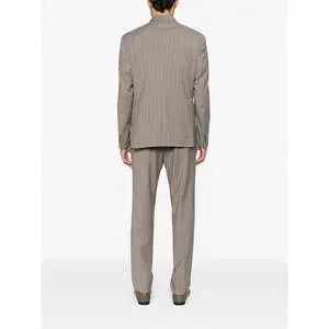 Tagliatore Neutrals Suits Double Breasted Suits - Cream