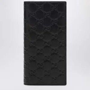 Gucci Gg Emblem Long Wallet - Black