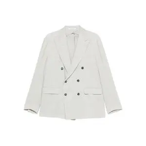 Tagliatore Double-breasted Peak Lapel Blazer - Gray