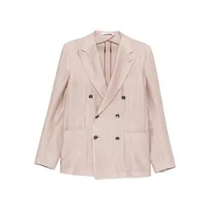 Tagliatore Double-breasted Peak Lapel Blazer - Pink