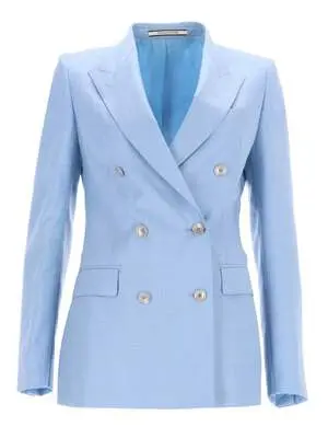 Tagliatore Double-breasted Wool And Silk Blend Jacket