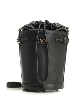 Valentino Garavani Gold Tone Bucket Bags For Women