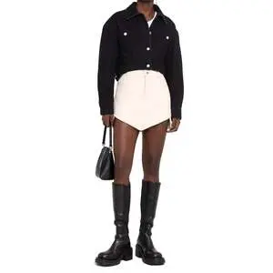 Alexander McQueen Cropped Denim Jacket