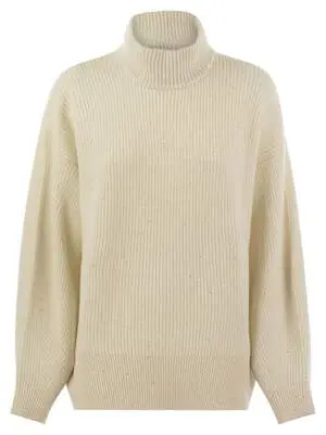 BRUNELLO CUCINELLI BRUNELLO CUCINELLI Wool And Cashmere Ribbed Sweater With Sequins