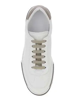 Dolce & Gabbana Portofino Leather Sneakers With Logo Detail - Multicolor