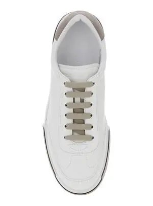 Dolce & Gabbana Portofino Leather Sneakers With Logo Detail