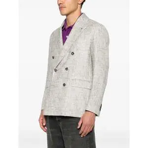 Tagliatore Grey Double-breasted Blazer - Gray