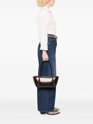 Hereu Fleca Leather Shoulder Bag With Knot Detail - Multicolor