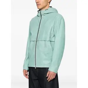 Tagliatore Hooded Leather Jacket