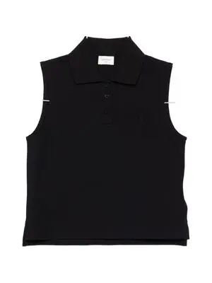 Saint Laurent Sleeveless Cotton Polo Shirt - Multicolor