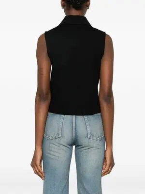 Saint Laurent Sleeveless Cotton Polo Shirt - Multicolor