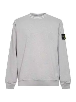Stone Island Malfilé Cotton Sweatshirt With Slub Effect - Multicolor