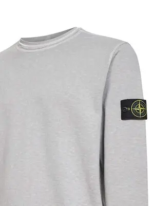 Stone Island Malfilé Cotton Sweatshirt With Slub Effect