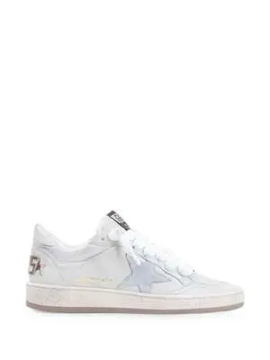GOLDEN GOOSE Ball Star Leather Sneakers With Leopard Accents - Multicolor