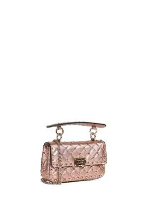 Valentino Garavani Rose Cannelle Rockstud Spike Small Crossbody Bag - Multicolor