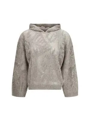 Brunello Cucinelli Textured Sweatshirts Hoodies For Women