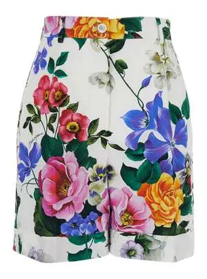 Dolce & Gabbana Cotton Floral Print Bermuda Shorts - Multicolor