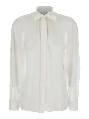 Dolce & Gabbana Silk Pussy-bow Blouse - Multicolor