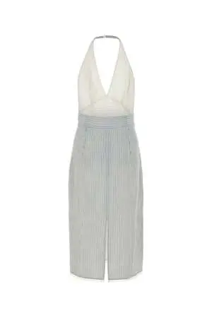 Miu Miu Printed Halter Neck Dress