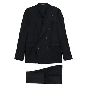 Tagliatore Suits Double Breasted Suits - Blue