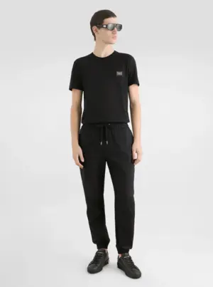 Dolce & Gabbana T-shirt With Logo Tag Detail On The Front In Cotton