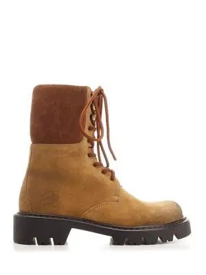 Loewe Suede 'sierra' Combat Boots