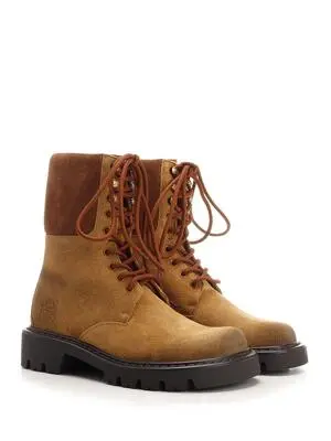 Loewe Suede 'sierra' Combat Boots