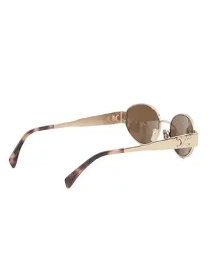 Celine Triomphe Metal 01 Oval Sunglasses - Multicolor
