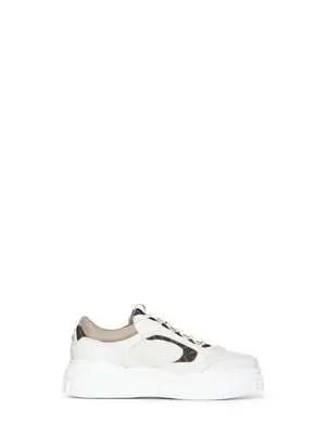 Fendi White Leather Force Sneakers - Multicolor