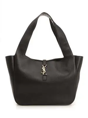 Saint Laurent Saint Laurent "Le 5 À 7 Bea" Tote Bag In Hammered Leather Black