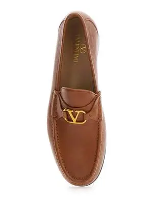 Valentino Garavani Vlogo Signature Leather Loafers - Multicolor