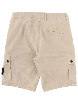 Stone Island Cargo Shorts With Logo Patch