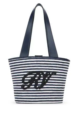 ROGER VIVIER Rv Straw Panier Small Tote - Multicolor
