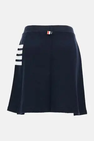 Thom Browne Pleated Milano Stitch Knit Skirt