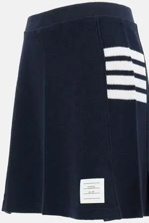 Thom Browne Pleated Milano Stitch Knit Skirt